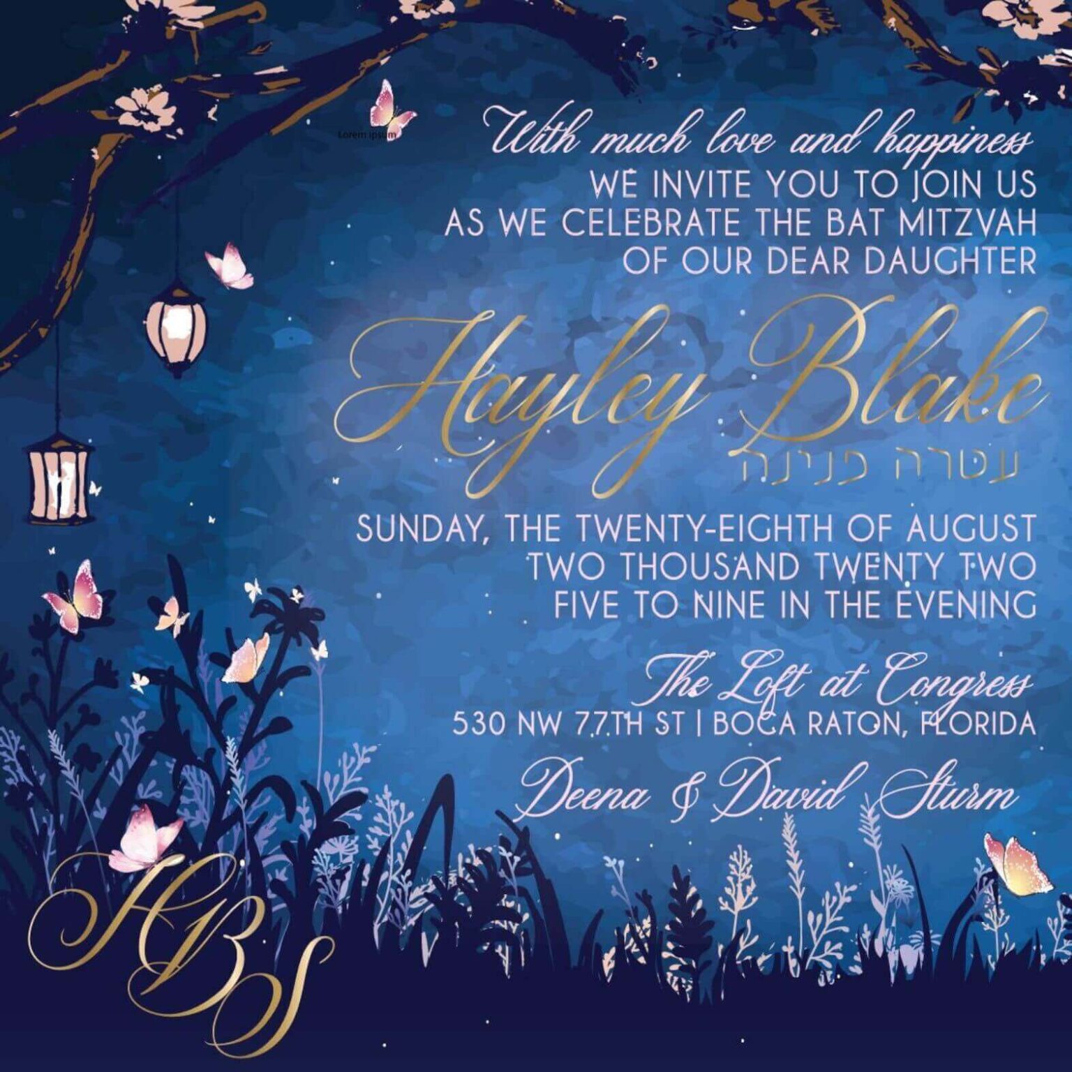 Hayley's Bat Mitzvah - ISEF Foundation